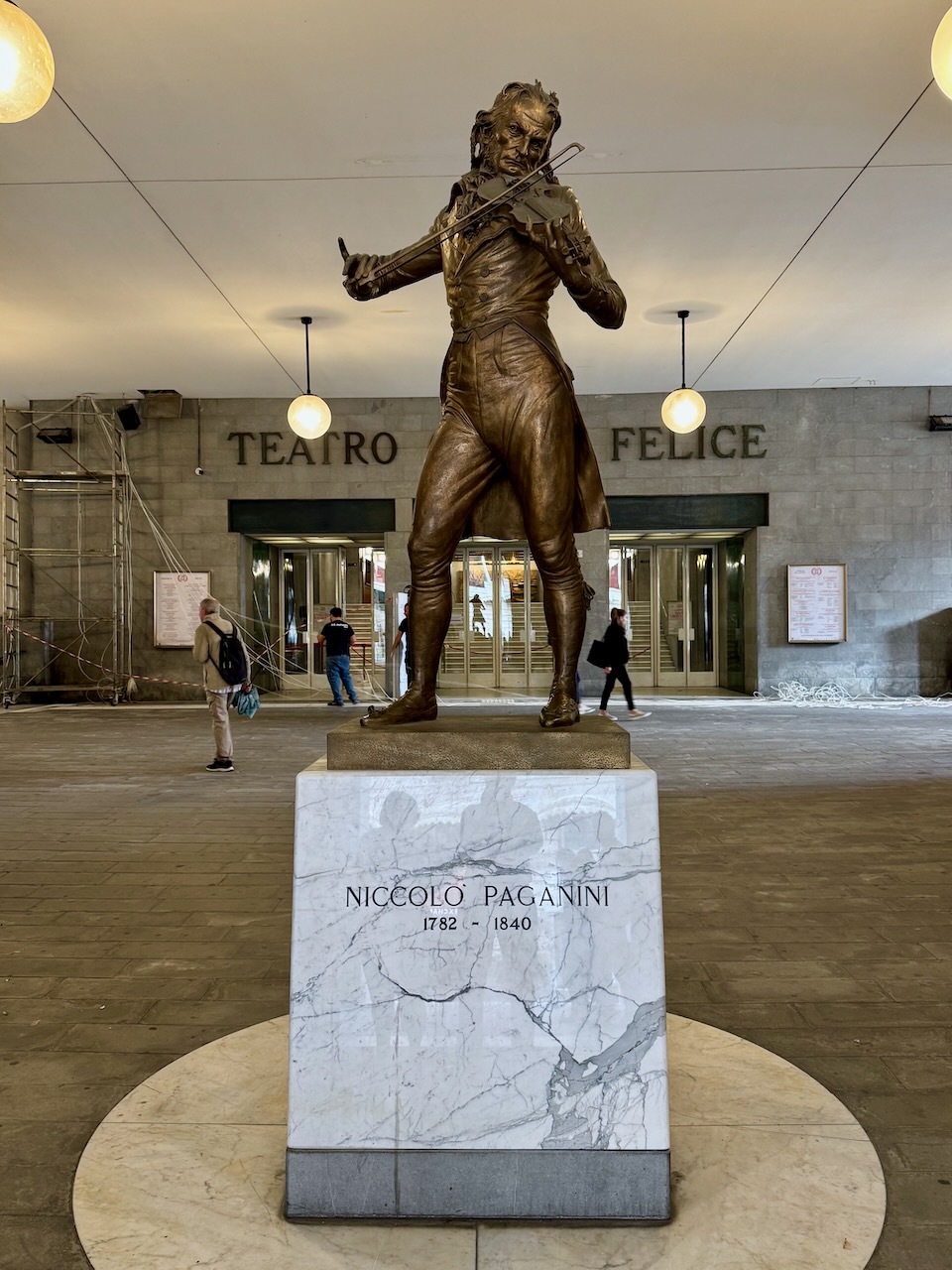 Paganini monument at Teatro Carlo Felice opera house | LANDMARK ADVENTURES